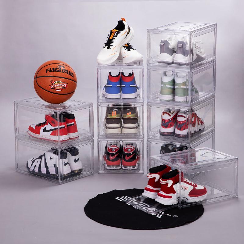 Stackable Acrylic Shoe Boxes - Clear Shoe Storage Solution