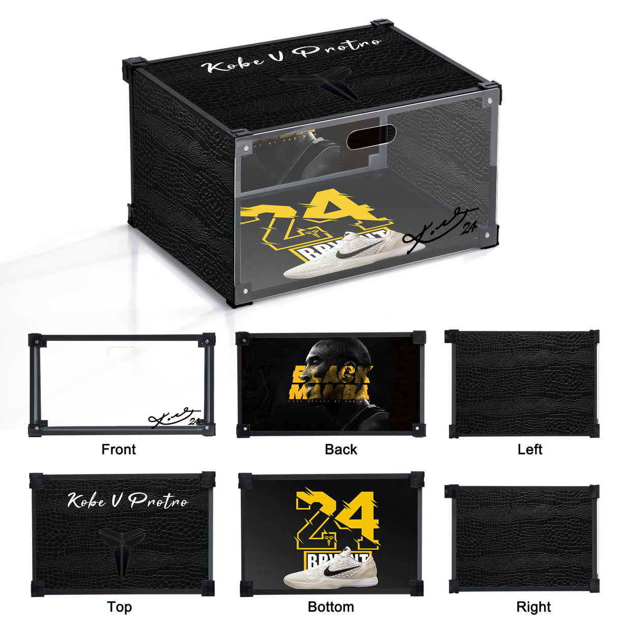 Golden Shadow Kobe V Acrylic Custom Display Shoe Box – BVBOX®